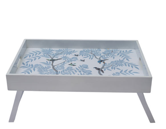 Ivory CHINOISERIE WOOD BREAKFAST TRAY | SmithHönig