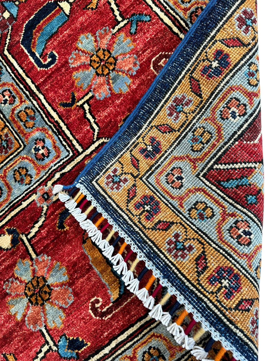 Hand-Knotted Afghani Bidjar Wool Rug – 9’x12’ – Intricate Geometric ...