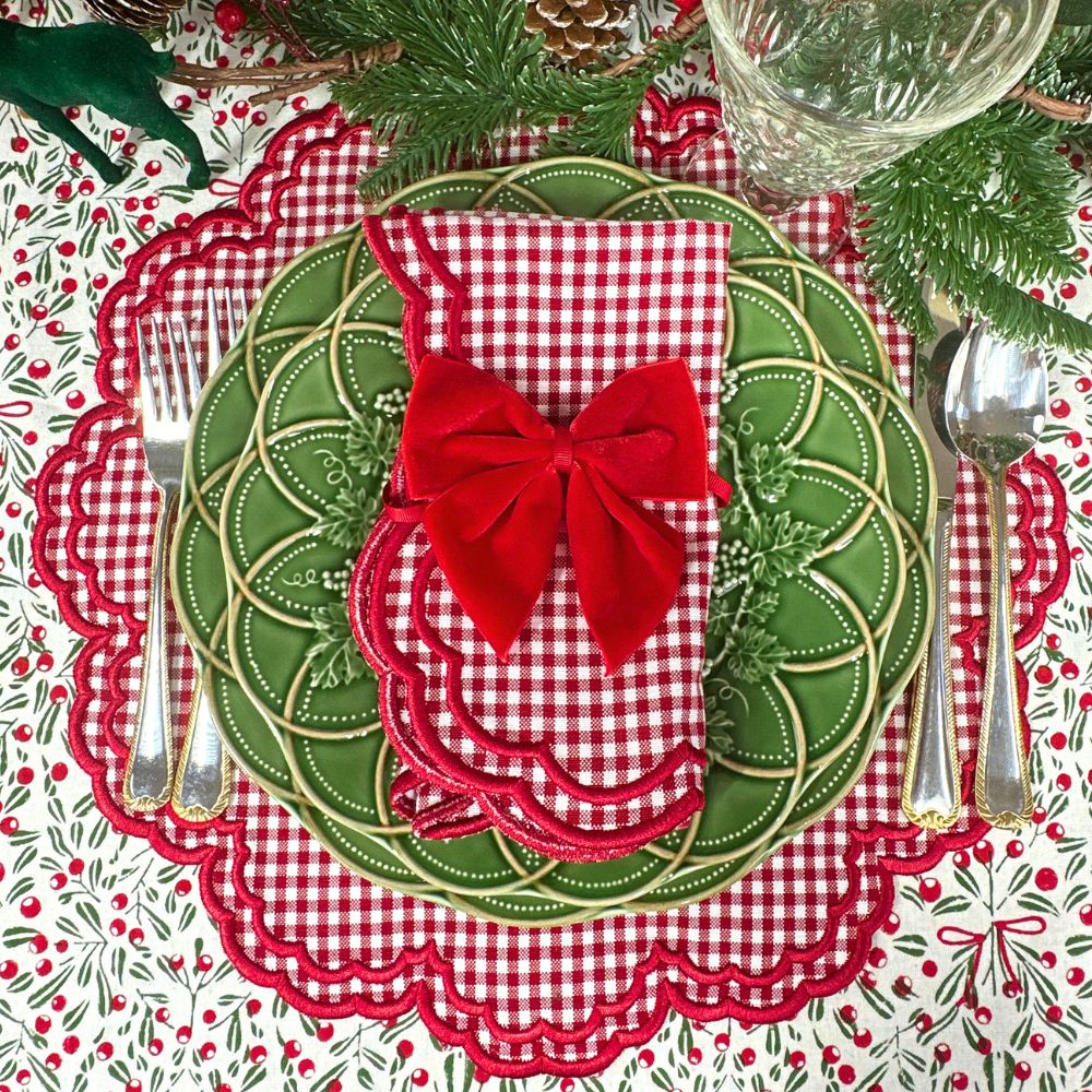 Bettina Placemat - Red Gingham (Set of 4) | SmithHönig