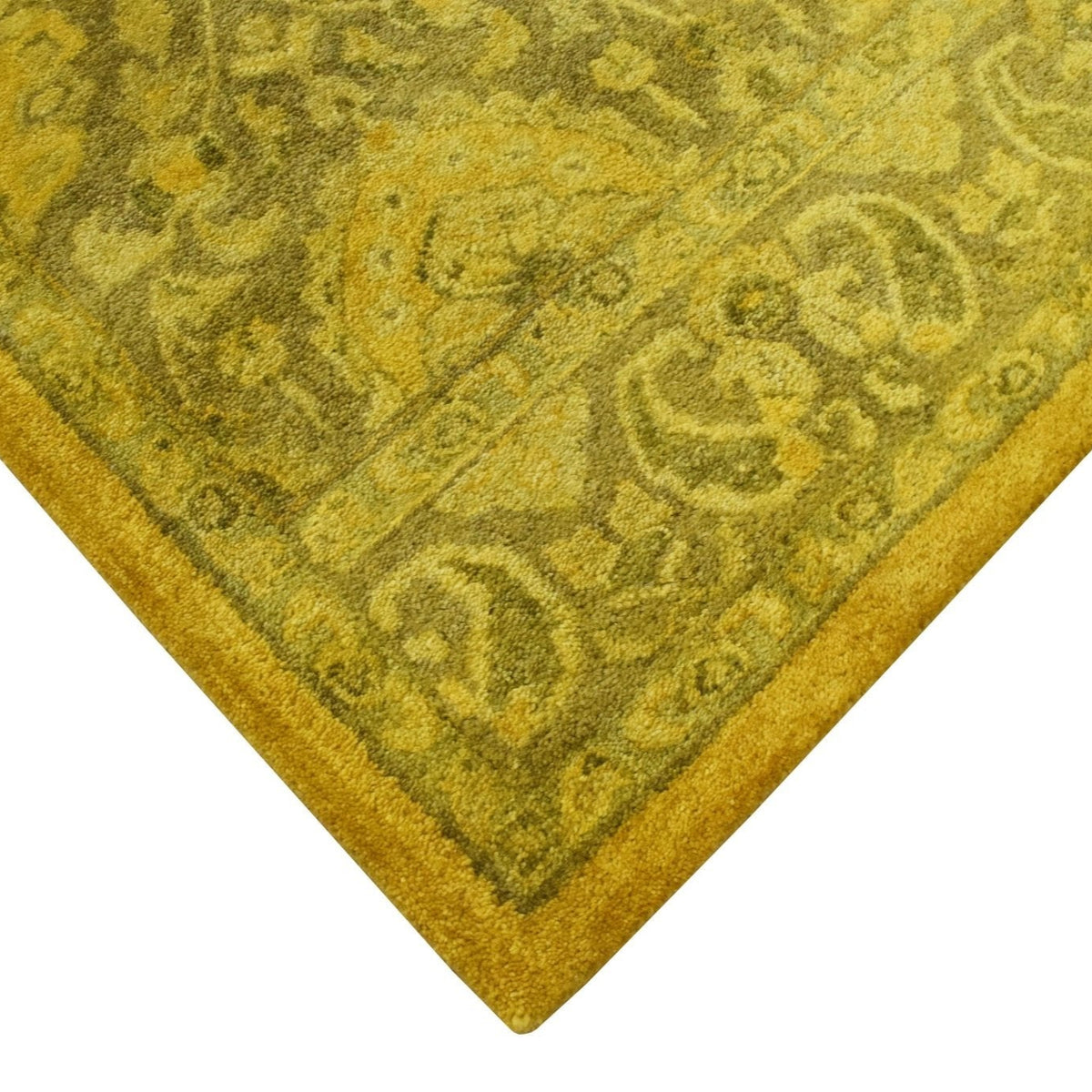 5x8 Gold Handmade Overdyed Wool Area Rug | TUF7 | SmithHönig