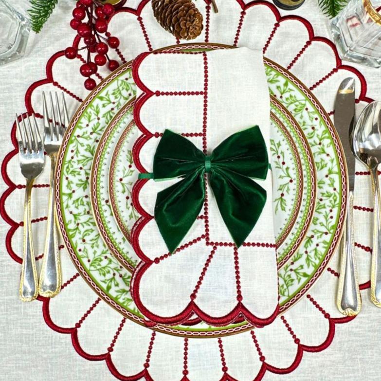 Studio Collection: Pippa Napkin - White/Red (Set of 4) | SmithHönig