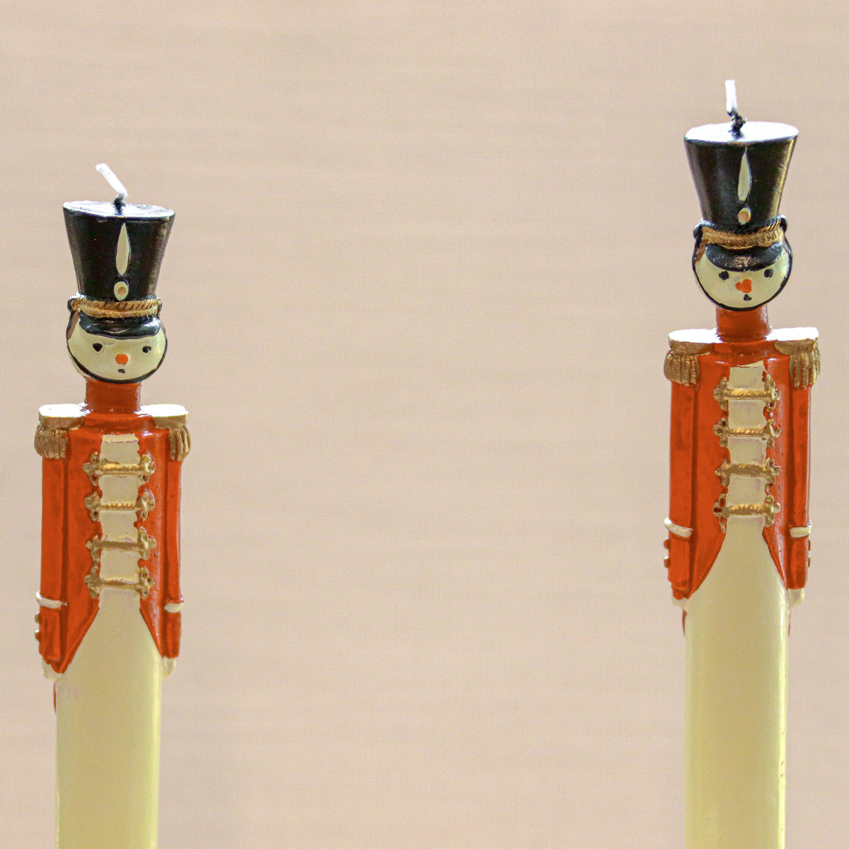 Pair of Handpainted Red Royal Guard Candles – Case of 10 Packs | SmithHönig