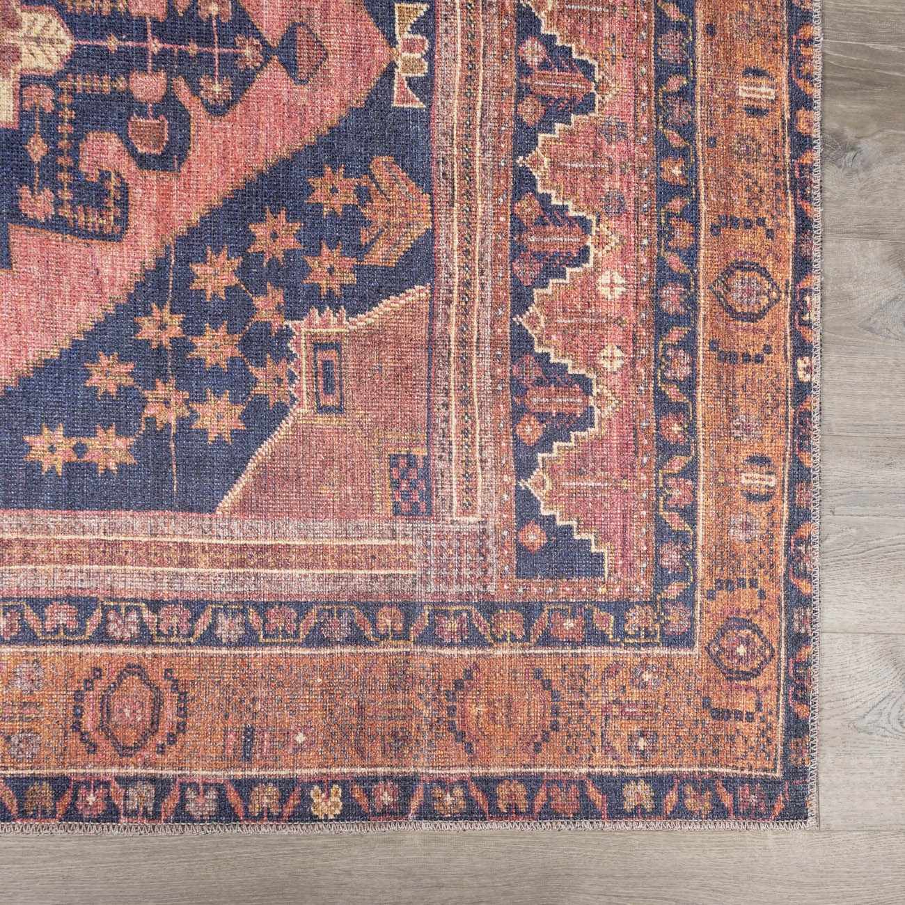 Malamote Vintage Flat Pile Washable Rug | SmithHönig