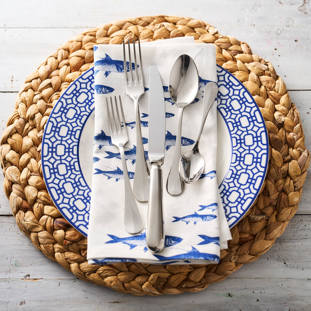 School of Fish Dinner Napkins, Set of 4 | SmithHönig