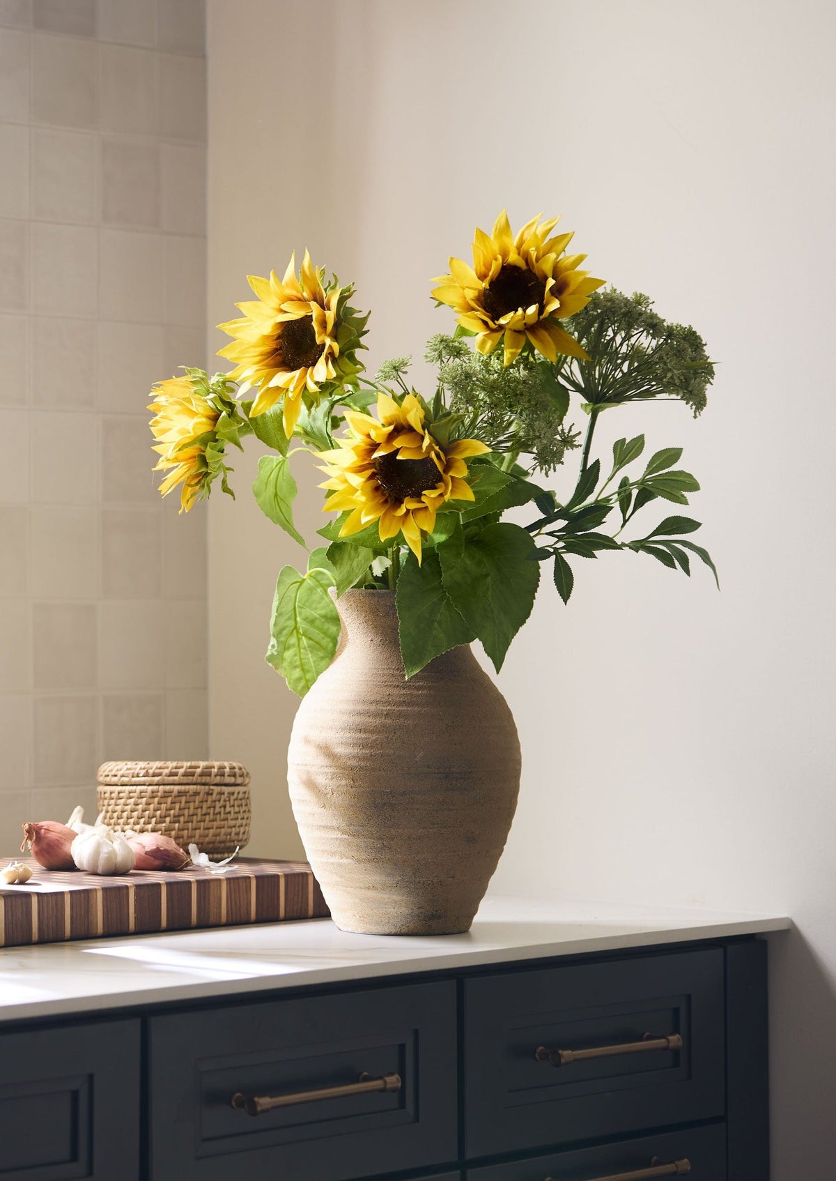 Jitana Handmade Distressed Clay Avery Vase - 12" | SmithHönig