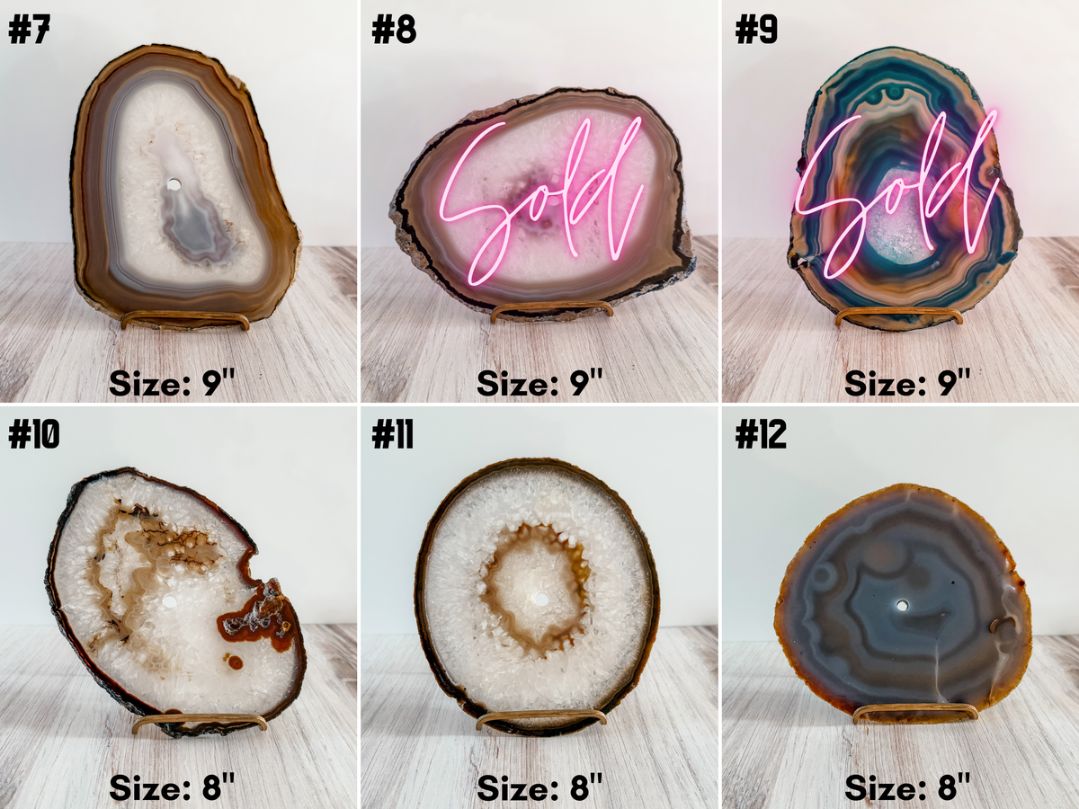 Agate Wall Clock | 8 to 13-Inch - Handcrafted Artisan Timepiece (Choose ...