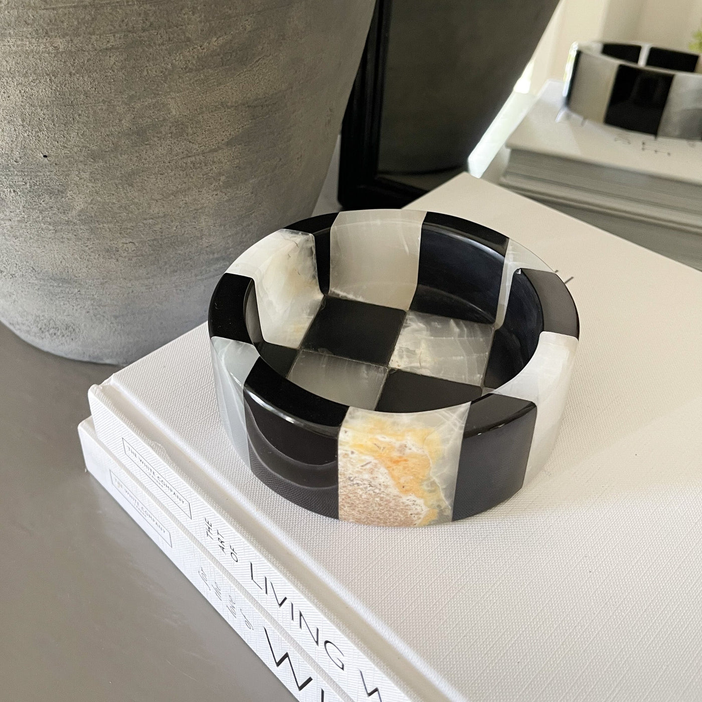 Onyx and Marble Checker Dish | SmithHönig