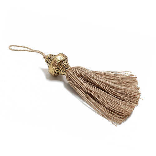 Brass Top Tassel - Natural Jute | SmithHönig